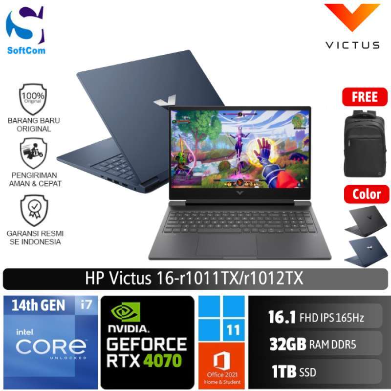 Promo Hp Victus 16 R1011tx R1012tx Laptop Gaming [core I7 14700hx/32gb ...