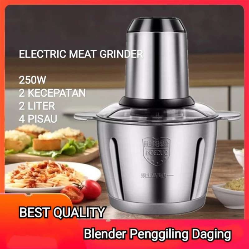 Promo Blender Elektrik Chopper Penggiling Daging Meat Chopper Stainless ...