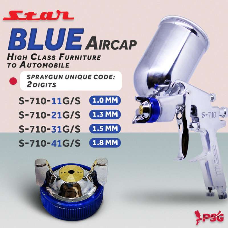 Promo Star Spray Gun Tipe S-710-21g Tabung Atasmade In Taiwan - 1.5mm (-31g) Diskon 6% Di Seller ...