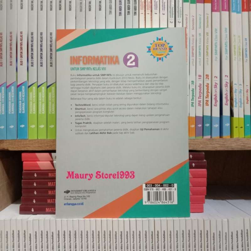 Promo Buku Informatika Kelas 8/viii 2 Smp K13 Revisi Erlangga Diskon 33 ...