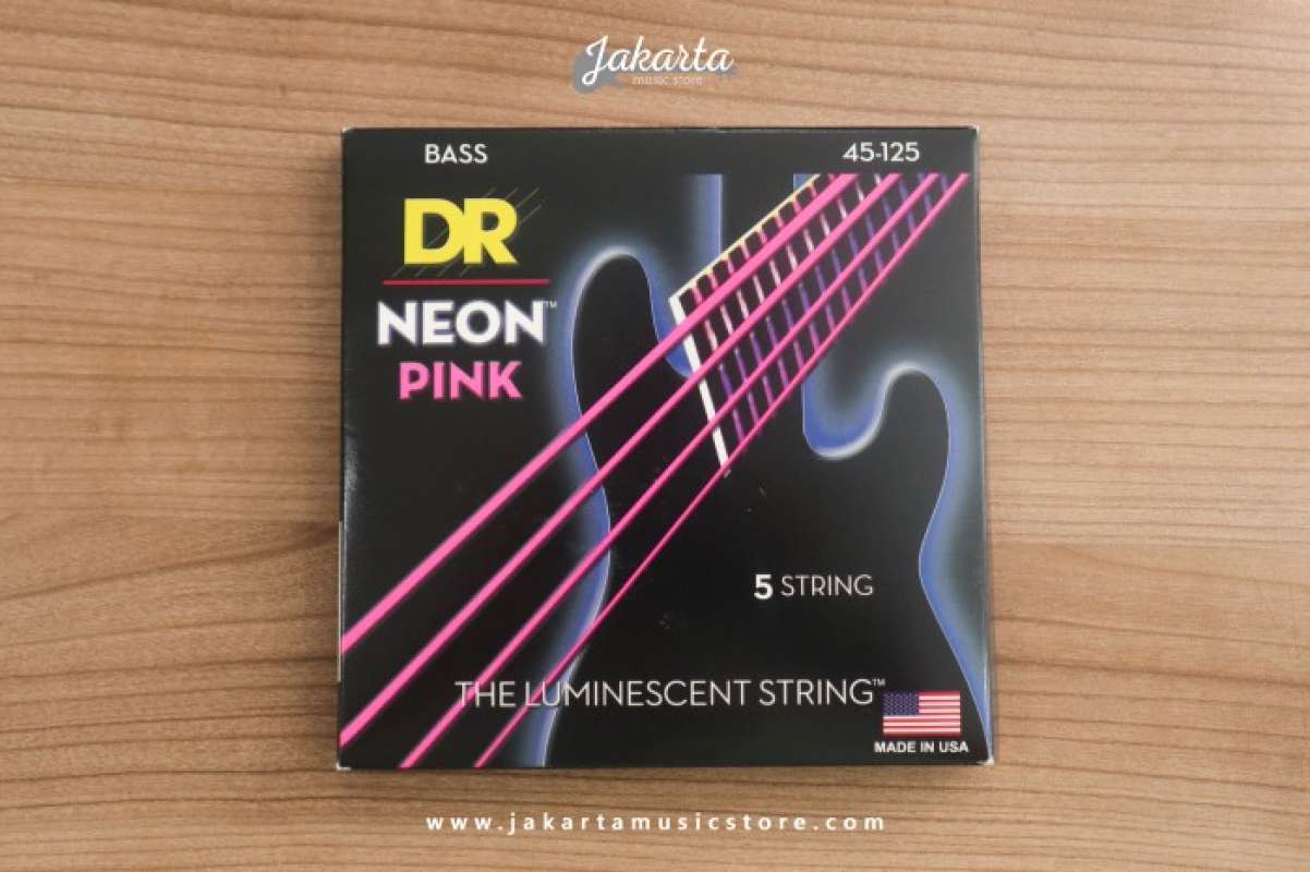 Promo Dr Neon Pink 45-125 Glow In The Dark Coated Bass Strings Usa ...