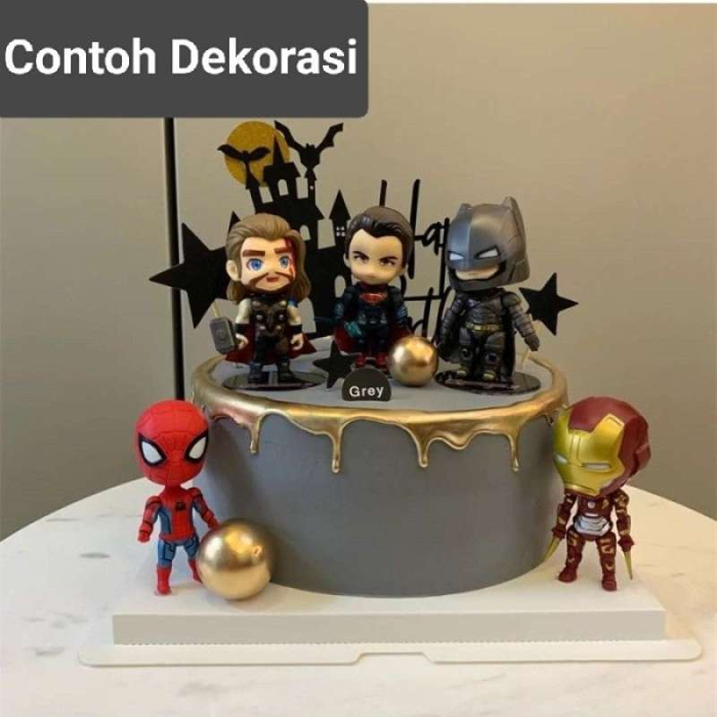 Promo Cake Topper Action Figure Marvel Avengers 6 Pcs Iron Man ...