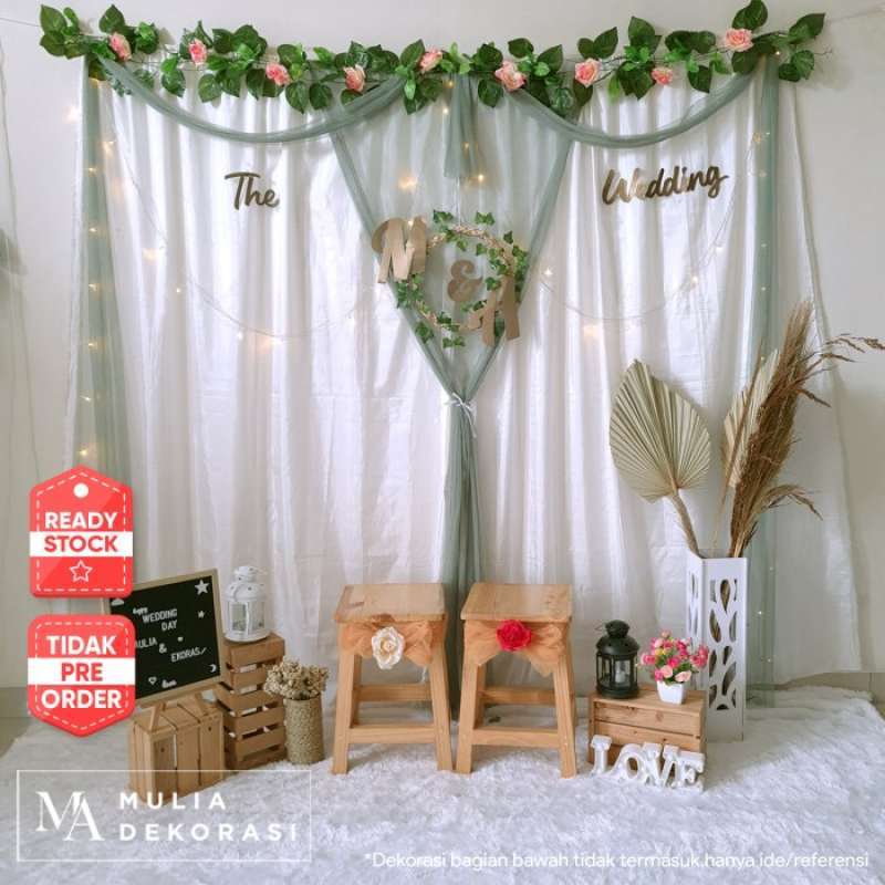 Promo Dekorasi Lamaran Tunangan Backdrop Nikahan Photobooth Diy Akad ...