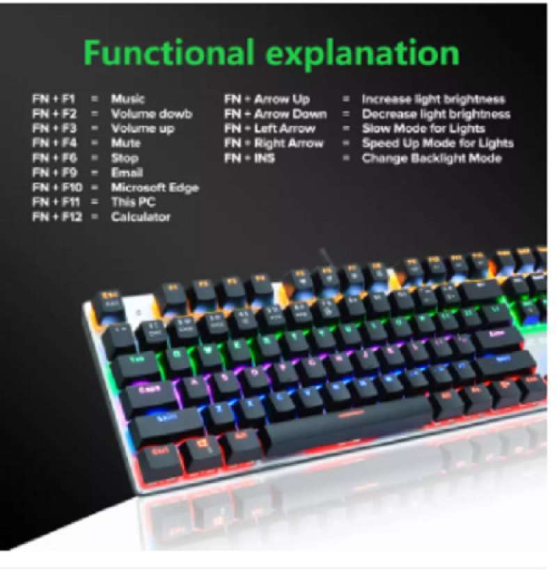 Promo 100% Produk Ori Ipason Mechanical Gaming Keyboard Led Backlit 104 ...