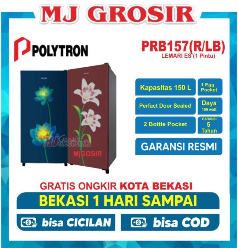 Promo Kulkas Polytron Prb 157 Lemari Es 1 Pintu Prb157 Prb 157 Diskon ...
