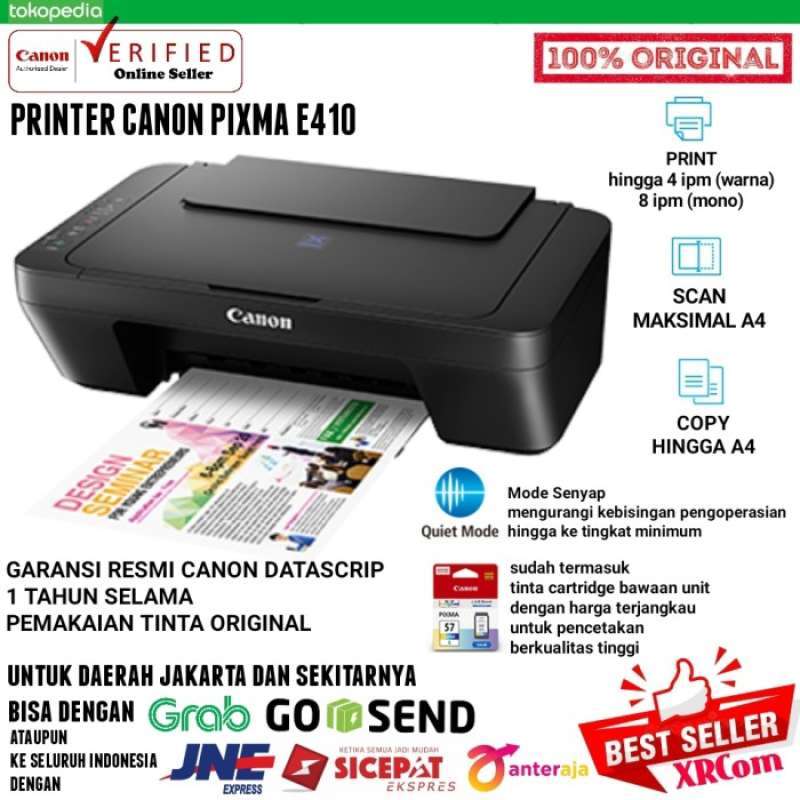 Promo Printer Canon Pixma E410 / E 410 Ink Efficient Diskon 33% Di ...