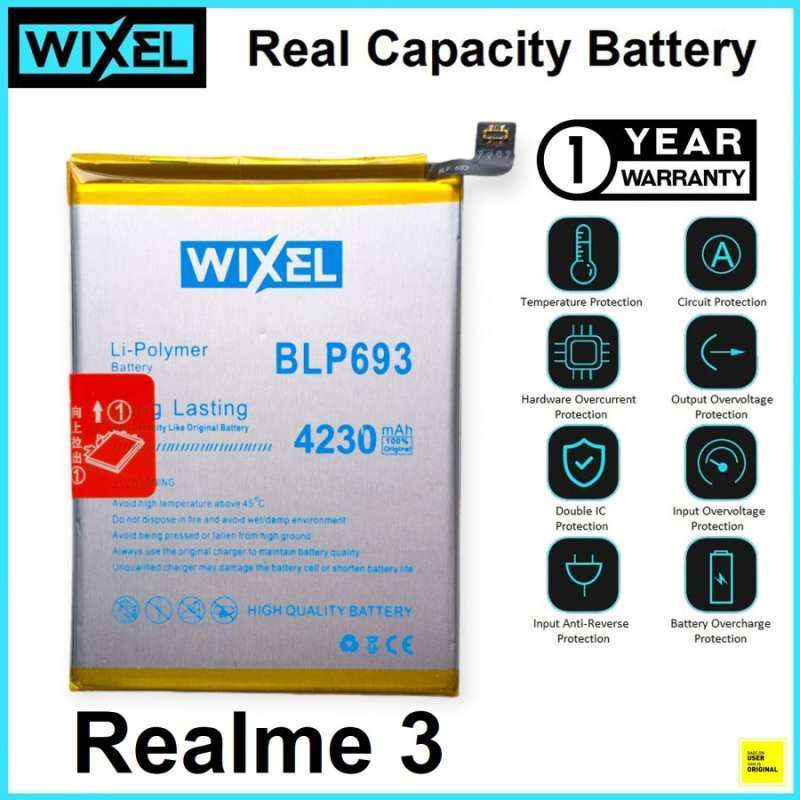 Jual Wixel Baterai Blp693 Realme 3 Double Power Original Batre Batrai ...