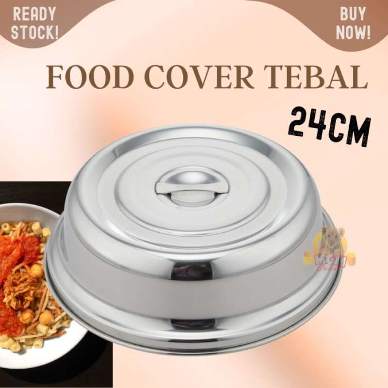 Jual Penutup Makanan Piring 24cm Food Cover Stainless Tebal Dengan ...