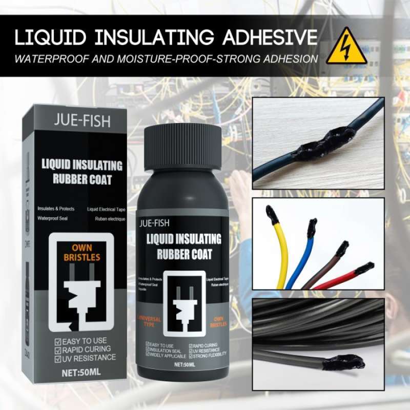 Promo Lem Liquid Kabel Listrik Insulating Rubber Coat Glue 50ml Hitam ...