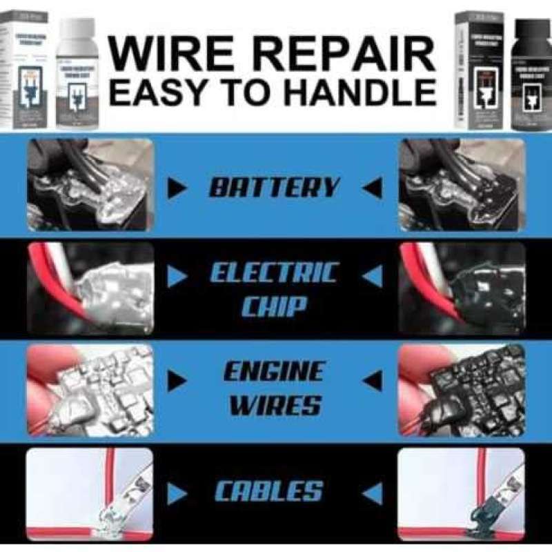 Promo Lem Liquid Kabel Listrik Insulating Rubber Coat Glue 50ml Hitam ...