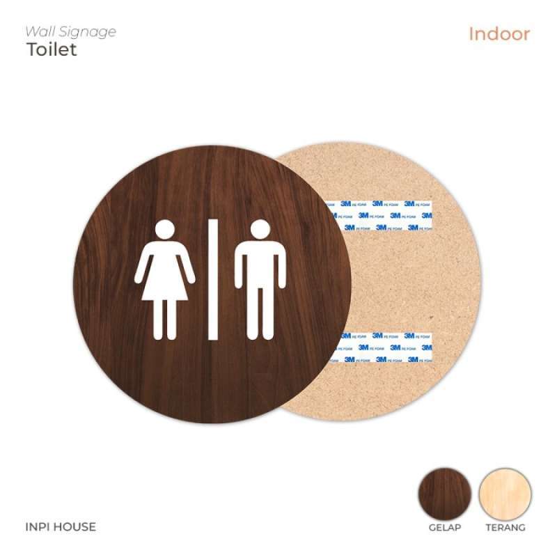 Promo Sign Toilet Logo Kamar Mandi Papan Tanda - Coklat Gelap Diskon 23 ...