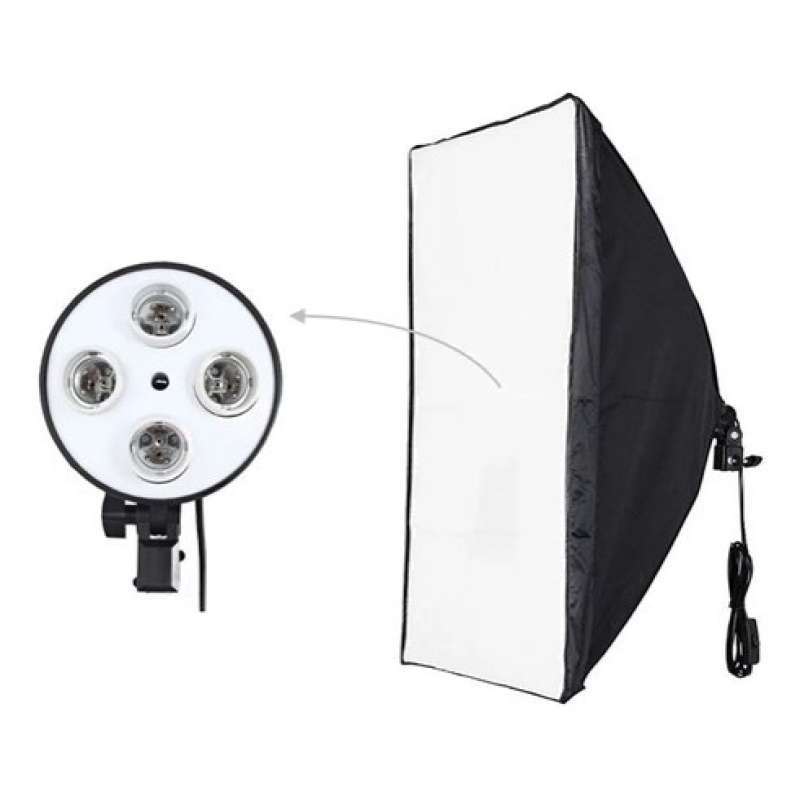 Jual Soft Box E-27 50x70 Cm Light Stand Lampu Studio Lightning Soket ...