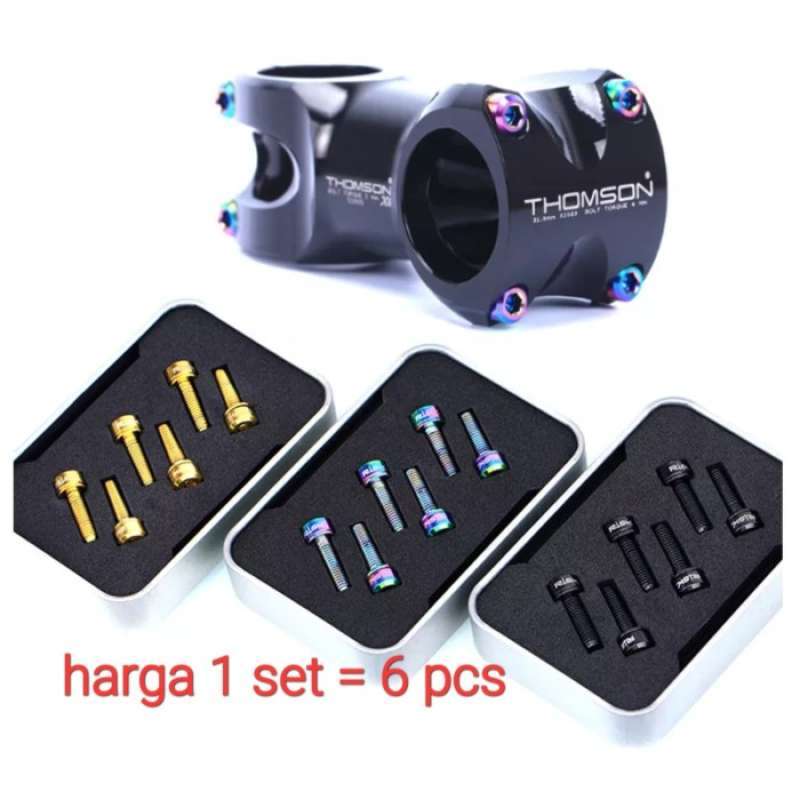 Jual Baut Stem Titanium - Titanium Bolt Stem - Baut Stem Sepeda - Gold ...