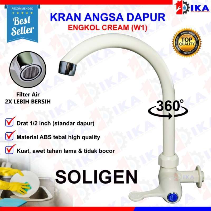 Promo Kran Angsa Tembok Pvc New Soligen Keran Air Cuci Piring W1 W2 ...