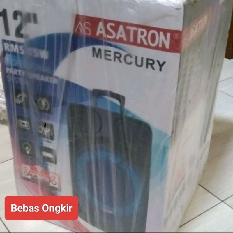 Jual Asatron Mercury Speaker Portable 12 Inci Free 2 Mic Wireless Di ...
