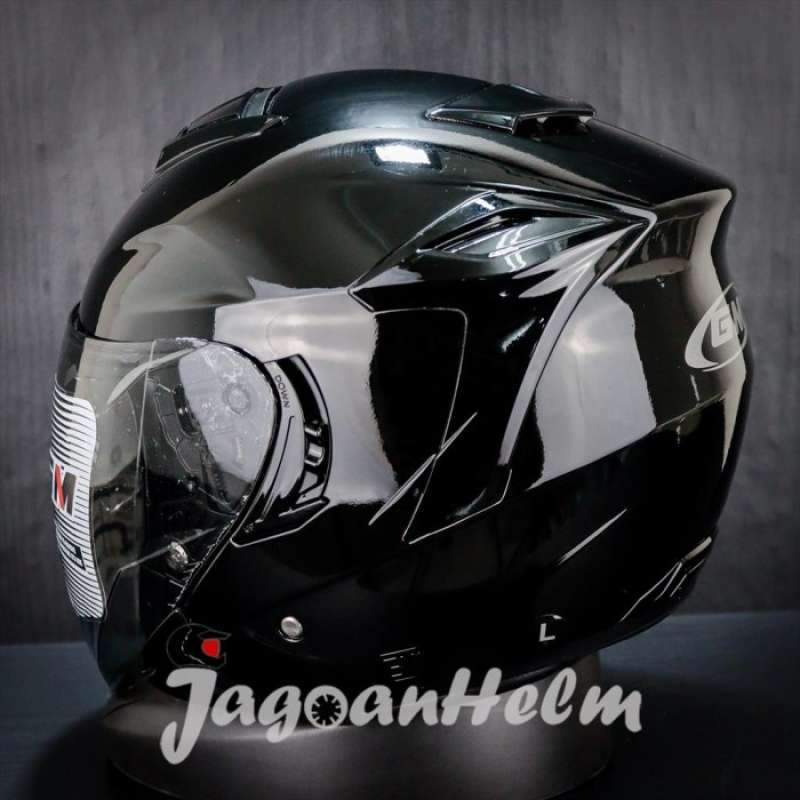 Jual Gm Helm Fury Solid | Black Glossy | Double Visor - L Di Seller ...
