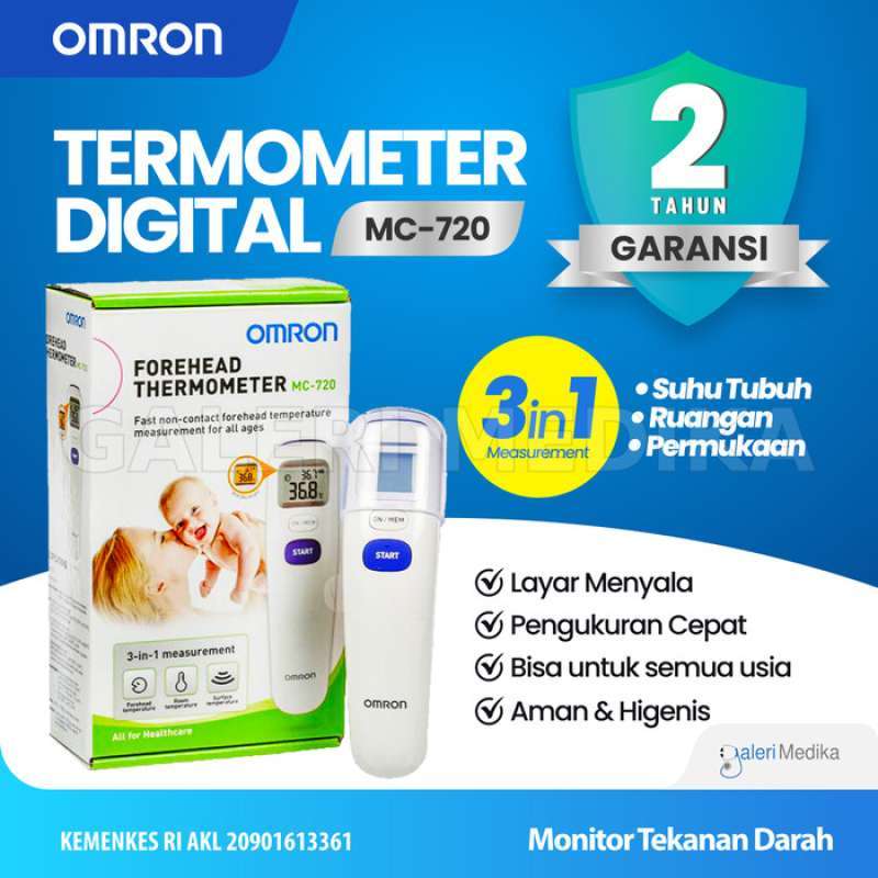 Promo Omron Mc-720 Thermometer Head Non Contact Termometer Infrared Mc 720 Diskon 23% Di Seller ...