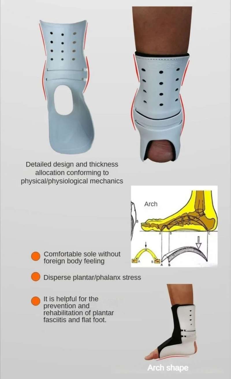 Promo Foot Droop Splint Brace Orthosis Ankle Joint Fixed Strips Guards ...