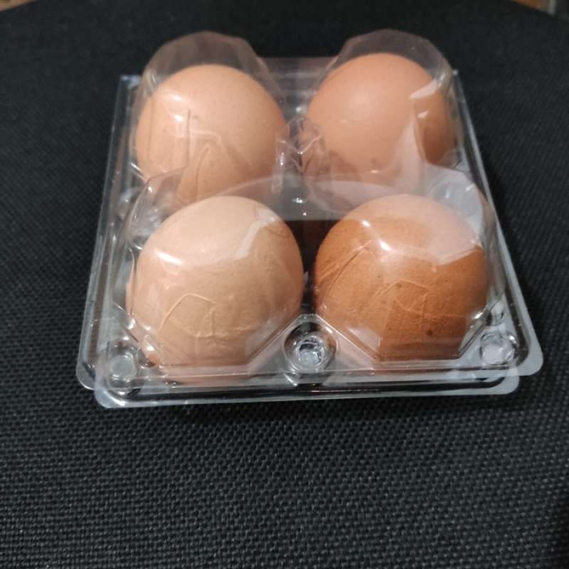 Jual Tray Telur 4 Butir Sudah Ada Pengunci / Mika Telur @50pcs Di ...