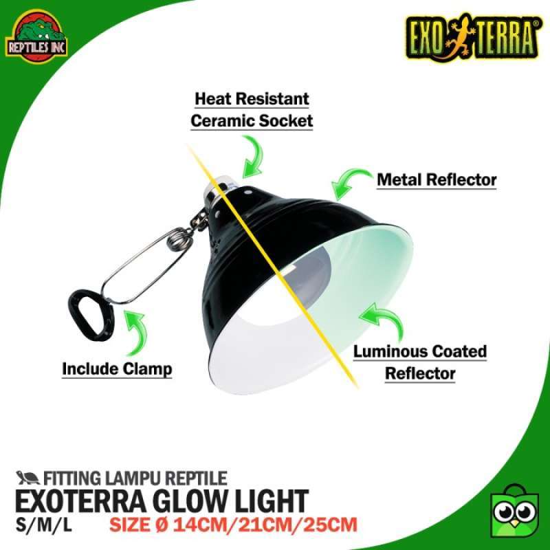 Promo Exo Glow Light Medium - Fitting Lampu Jepit Uva Uvb Reptil Torto ...