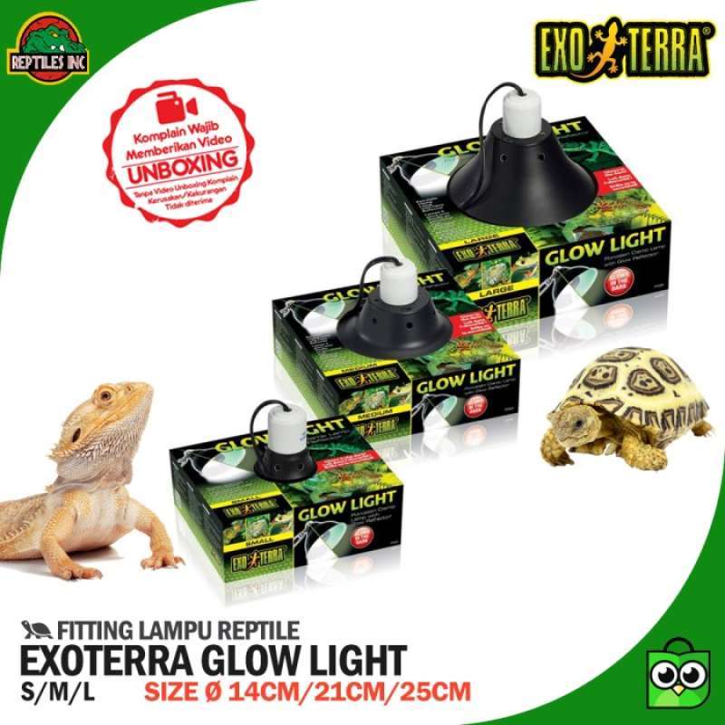 Promo Exo Glow Light Medium - Fitting Lampu Jepit Uva Uvb Reptil Torto ...