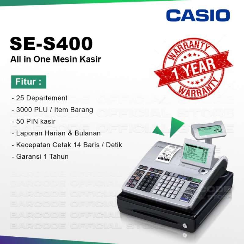 Promo Sale Cash Register Casio Se-s400 - Mesin Kasir Casio Se-s400 ...