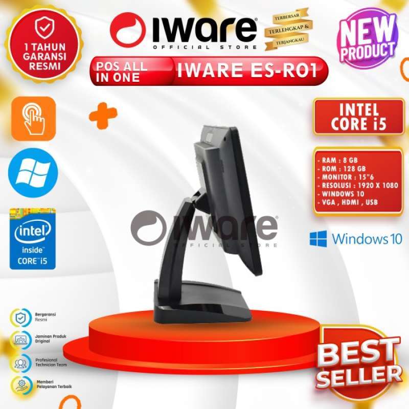 Promo Promo Mesin Kasir Pos All In One Iware Es-r01 Core I5 8/128gb Touchscreen 15.6 10 Diskon 1 ...