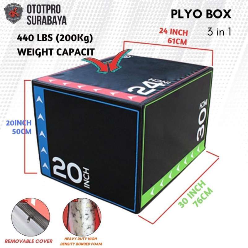 Jual Plyo Box 3in1 /soft/pylo/box Jump/crossfit/jumping/3 In 1 ...