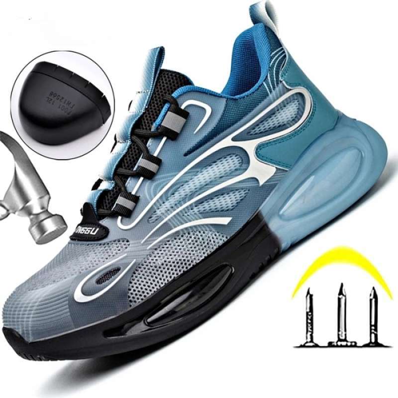 Promo Sepatu Sneaker Safety Tinggu Korean Ujung Besi Anti Smash Outdoor ...