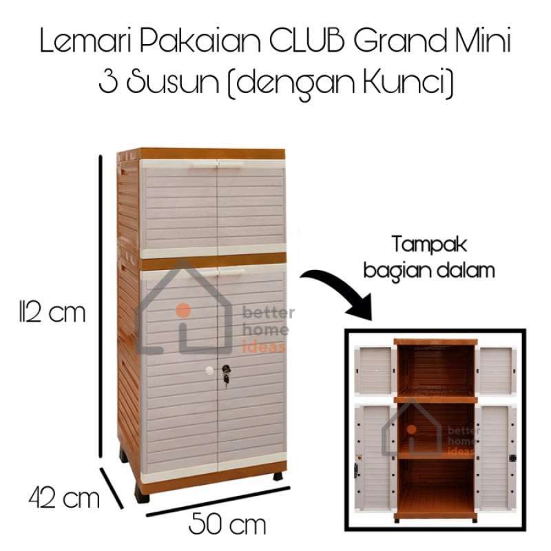 Promo Lemari Pakaian Club Grand Mini - 3 Susun (dengan Kunci) Terbaik ...