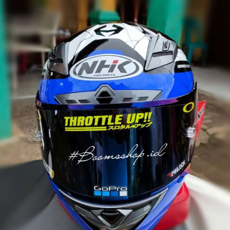 Jual Helm Nhk Rx9 Raven Blue Orange Full Face Double Visor Paket ...