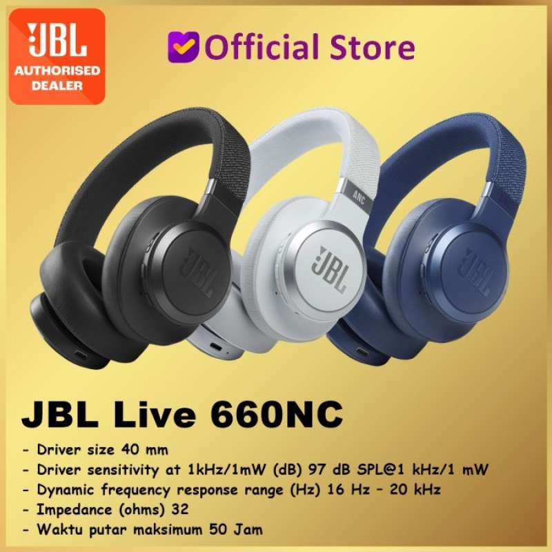Promo Jbl Live 660nc 660 Nc Live660nc Wireless Nirkabel Over Ear ...