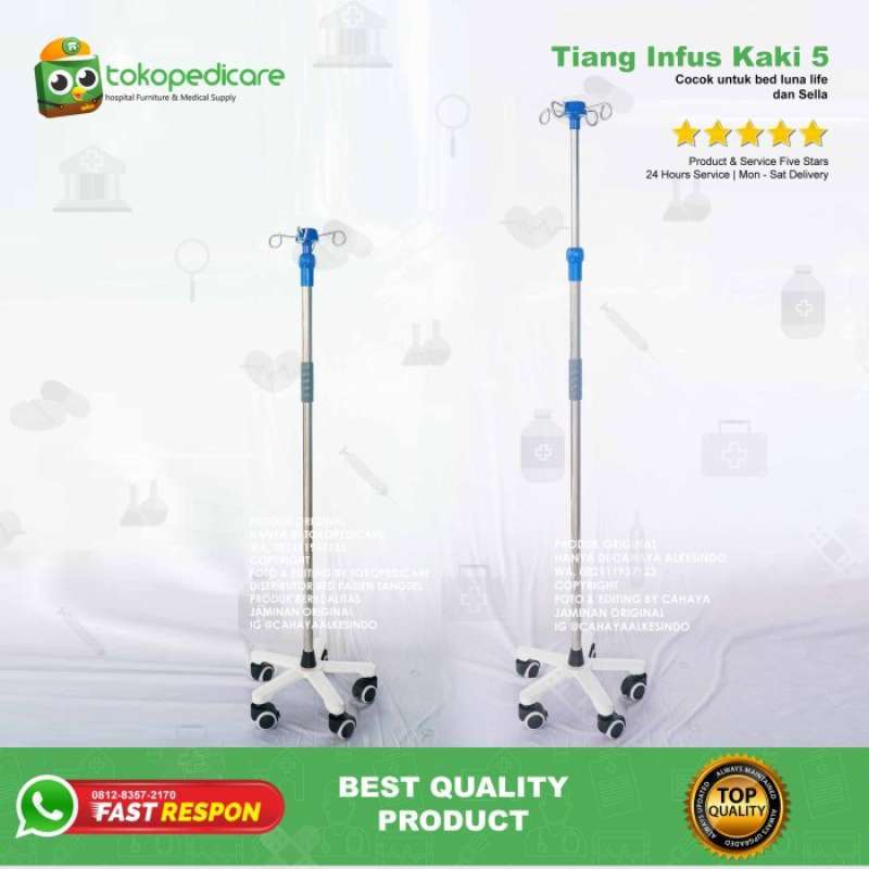 Promo Tiang Infus Kaki 5 Adjustable With Roda Merk Luna Life Ti54 ...