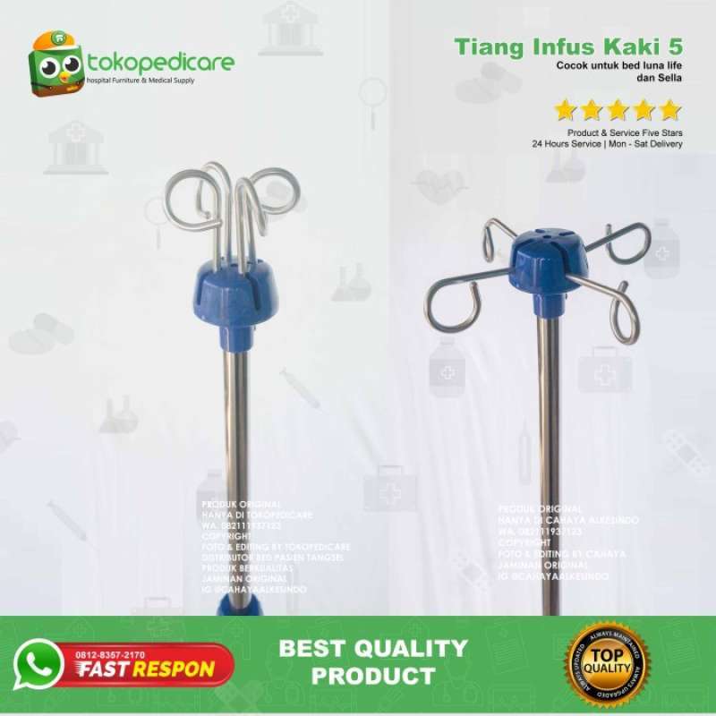 Promo Tiang Infus Kaki 5 Adjustable With Roda Merk Luna Life Ti54 ...