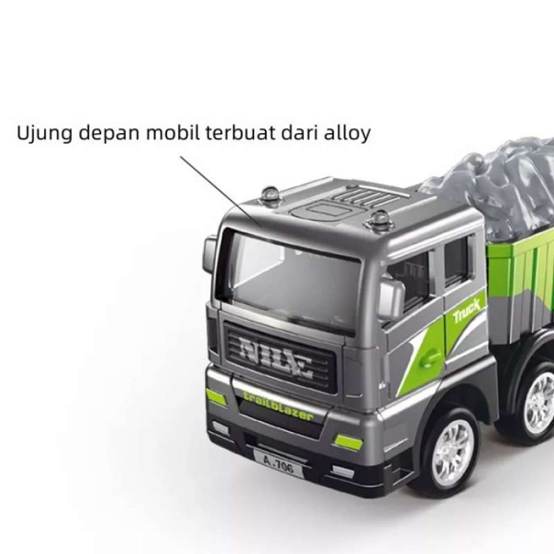 Promo Mainan Mobil Truk Konstruksi Proyek Hijau - Penggali, Plastik ...