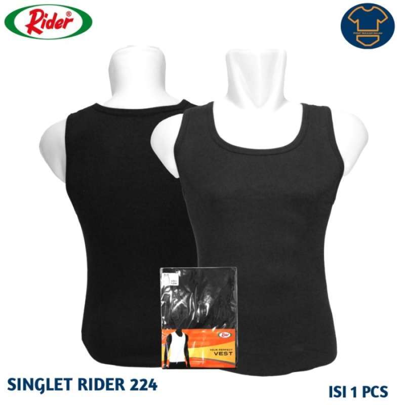 Jual Singlet Pria Rider R224b Vest | Rider 224 - Hitam S Di Seller Zati ...