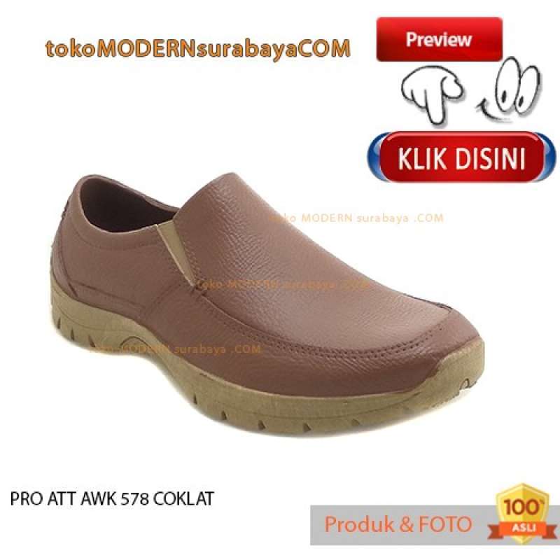 Jual Pro Att Awk 578 Coklat Sepatu Pria Slip On Karet - 42 Di Seller ...