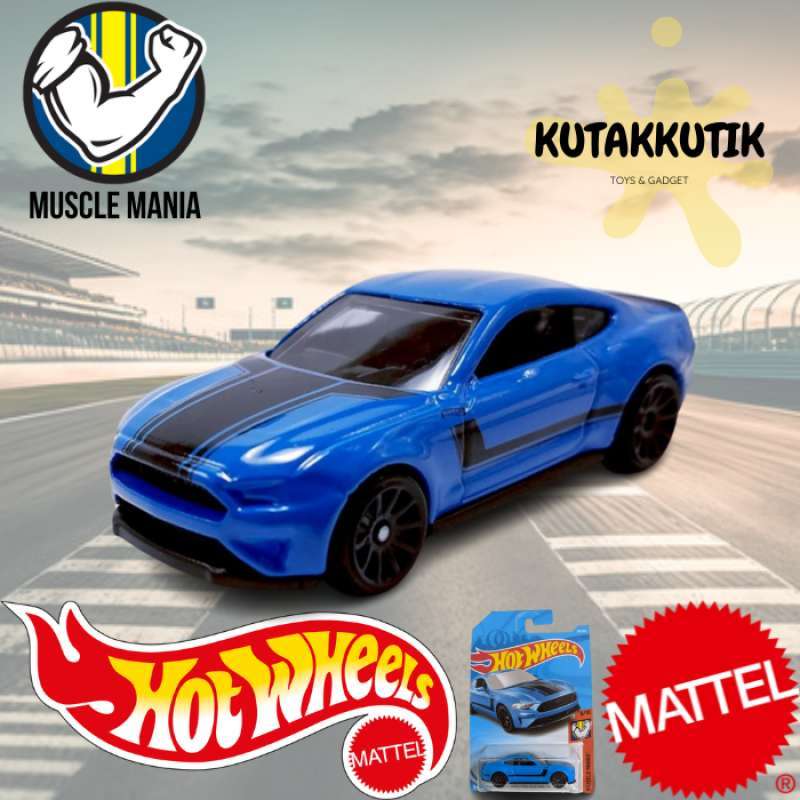 Jual Hot Wheels Mobil Muscle Car 2018 Ford Mustang Gt Biru Muscle Mania ...