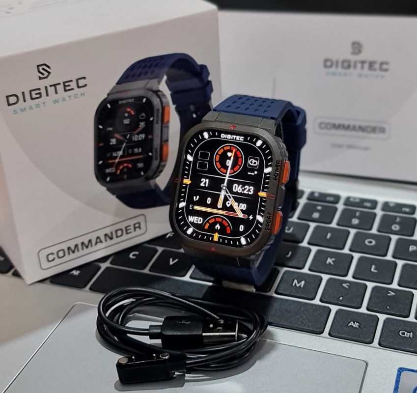 Promo Jam Tangan Digitec Smartwatch Commander Amoled Blue Original ...