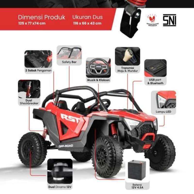 Promo Promo- M9288 Mobil Aki Off Road Rst M-9288 Dual Gearbox 12v Pmb ...