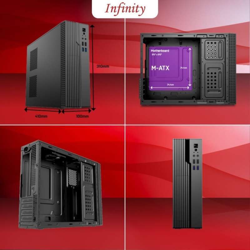 Jual Casing Pc Infinity Inf138 Inf-138 Inf 138 M-itx Mid Slim Chassis ...