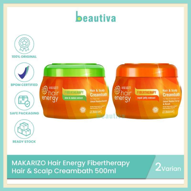 Jual Makarizo Hair Energy Fibertherapy Hair & Scalp Creambath 500ml ...