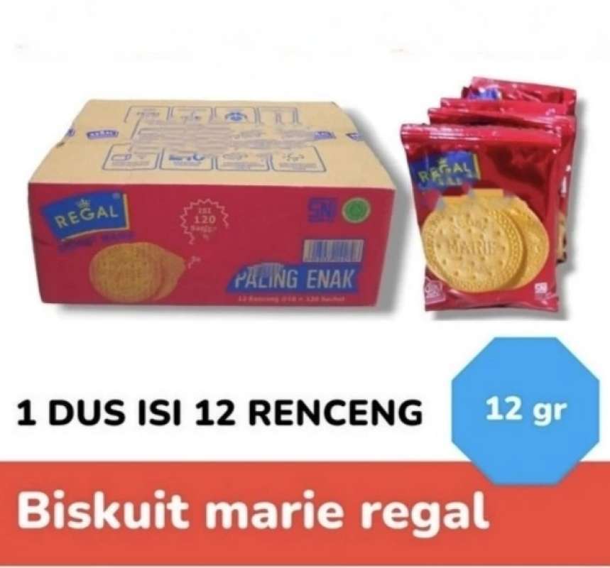 Jual Biskuit Marie Regal Sachet 12gr 1 Dus Isi 120 Pcs Di Seller Toko ...