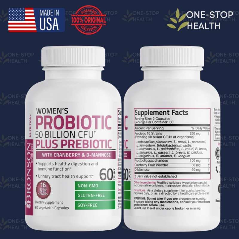Promo Original Bronson Probiotic + Prebiotic 50 Billion Cfu - 60 ...