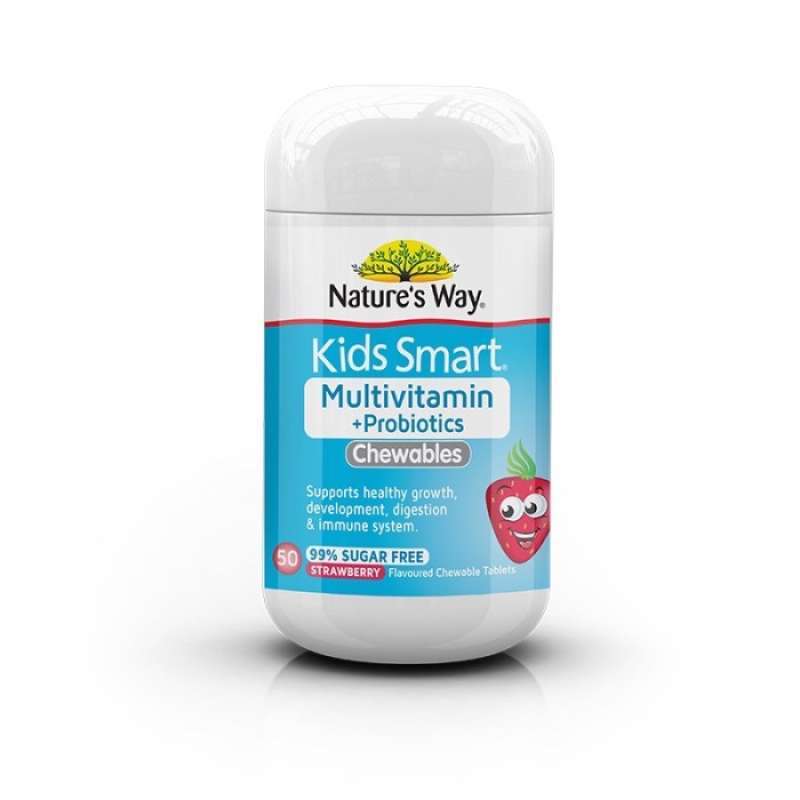 Promo Nature's Way Kids Smart Multi + Probiotics 50 Tablets Diskon 23% ...
