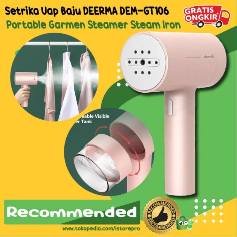Promo Setrika Uap Baju Deerma Dem-Gt106 Portable Garmen Steamer Steam Iron Diskon 15% di Seller ...
