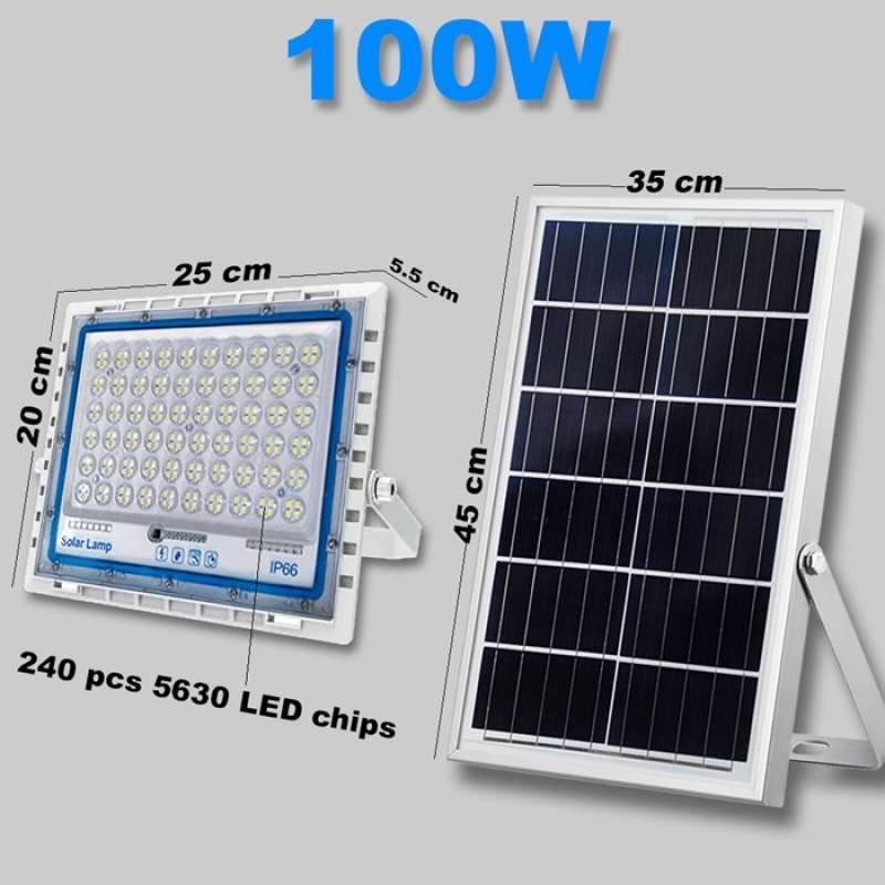 Promo Hq Solar Panel Led Flood Light 200W, 100Q, 60W Diskon 14% di ...