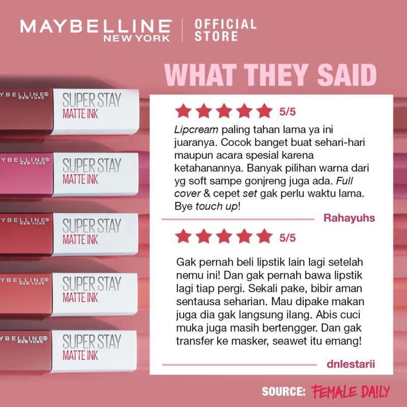 Jual Maybelline Superstay Matte Ink Liquid Matte- 95 Visionary Di ...