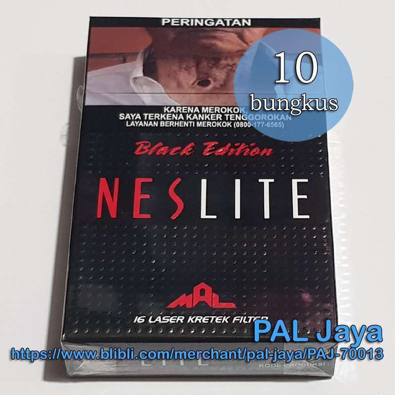 Jual Rokok NESLITE BLACK EDITION 16 batang [1 slof / 10 bungkus ...