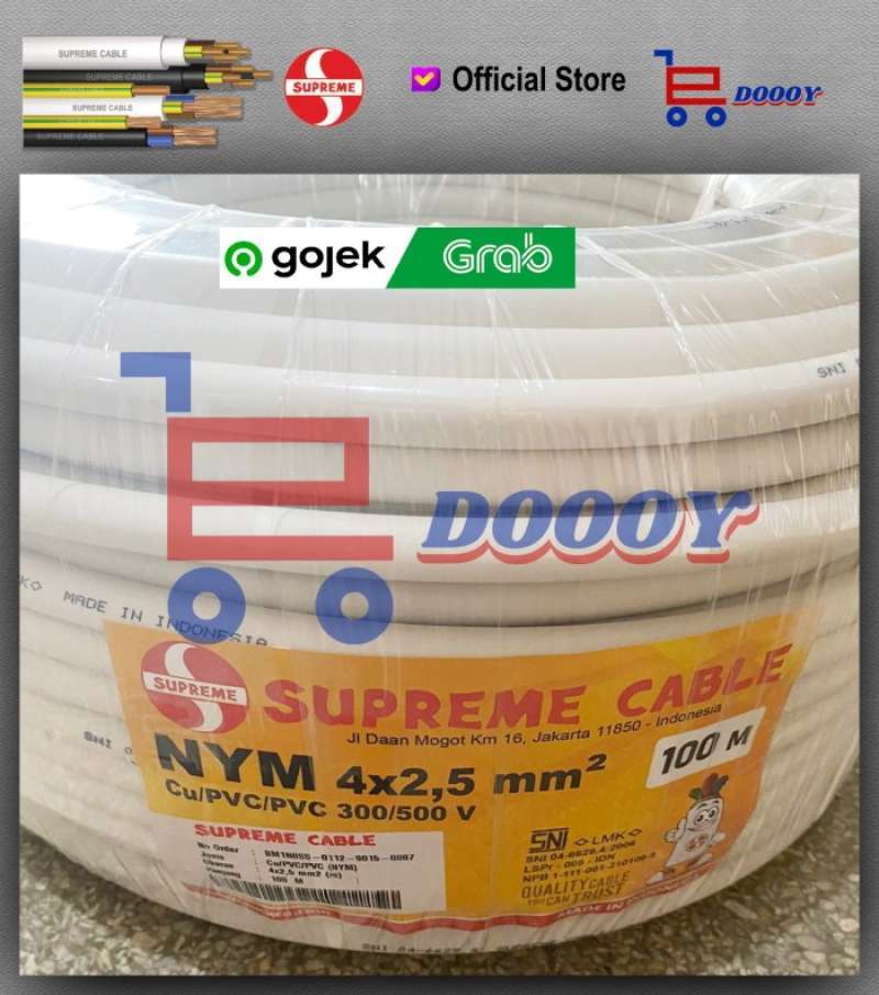 Promo 100 Meter Supreme 4 X 2,5 Nym Kabel Listrik Tunggal 4X2,5 4X2.5 2 ...